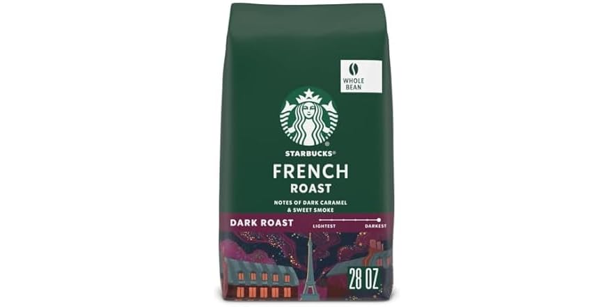 (4 Pack) Starbucks French Roast Whole Bean 28oz