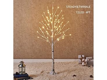 Hairui Pre Lit Artificial Brown Tree