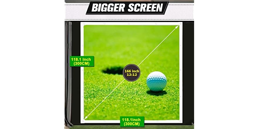 Golf Ball Impact 118" x 188" Screen