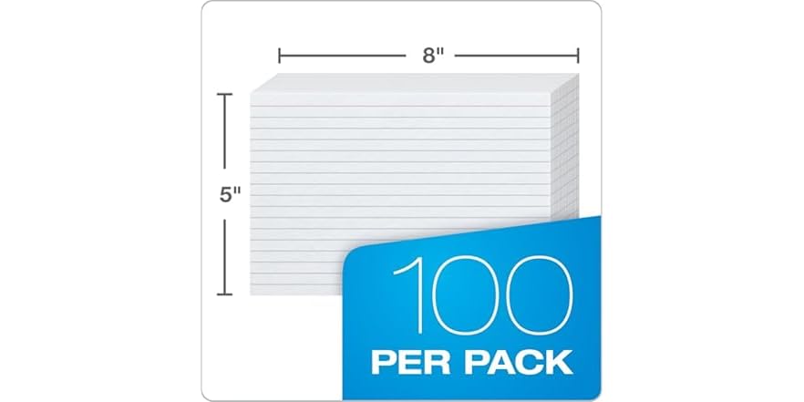 Oxford Premium Ruled Index Cards - 5" x 8"