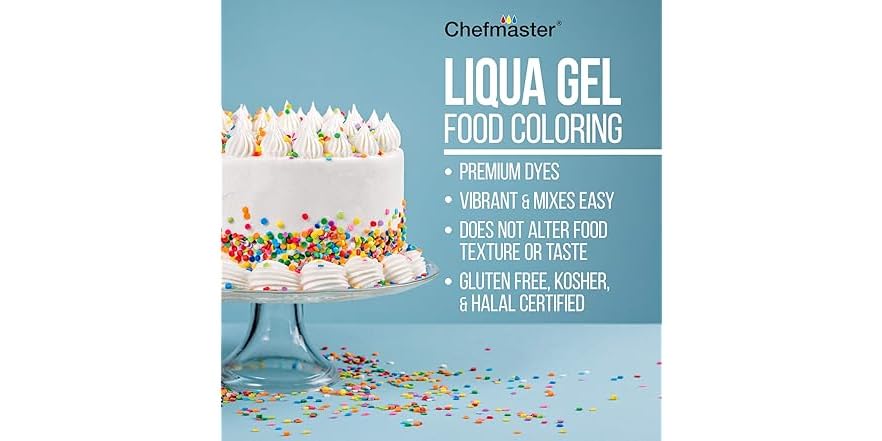 Chefmaster Liqua-Gel Food Color 2.3 oz. Red