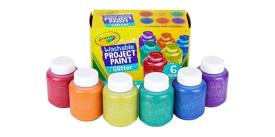Crayola Washable Glitter Paint 6 Count
