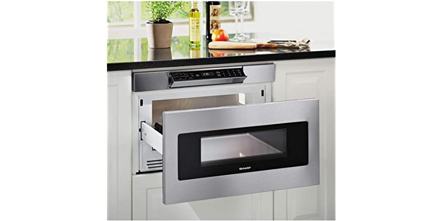 Sharp Microwave Drawer, Stainless Steel - SMD3070ASY model (Open Box)