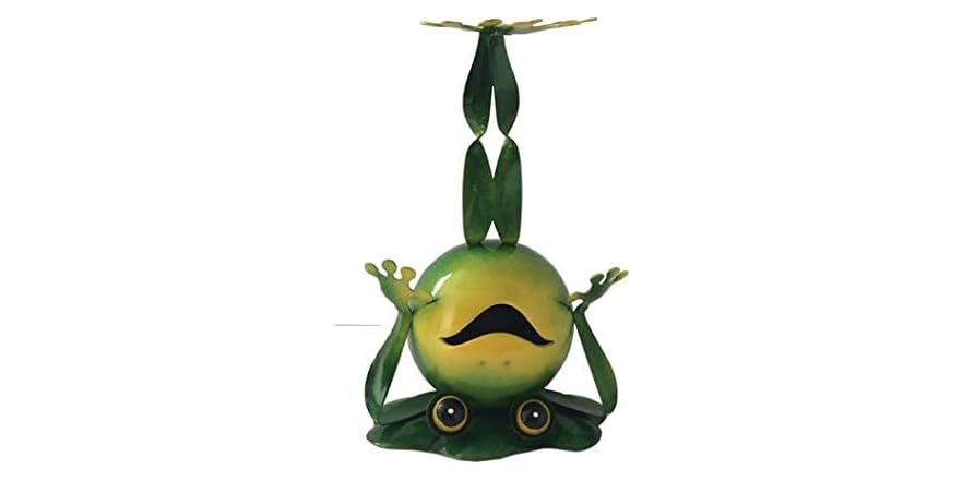 10" Iron Frog Standing On Head