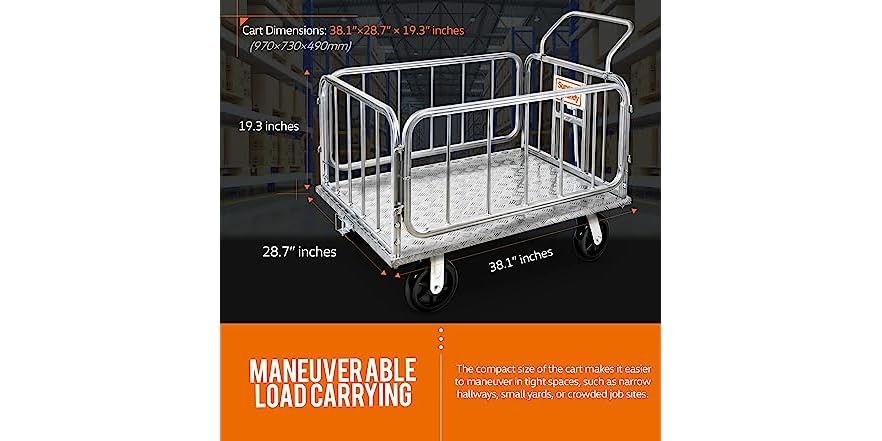 SuperHandy Cargo Trailer Heavy-Duty, Utility Cart