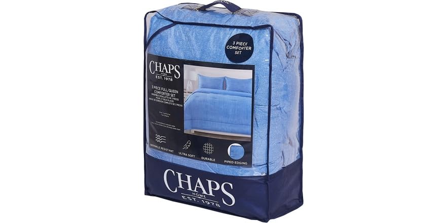 Chaps 3-Piece Chambray Comforter Set