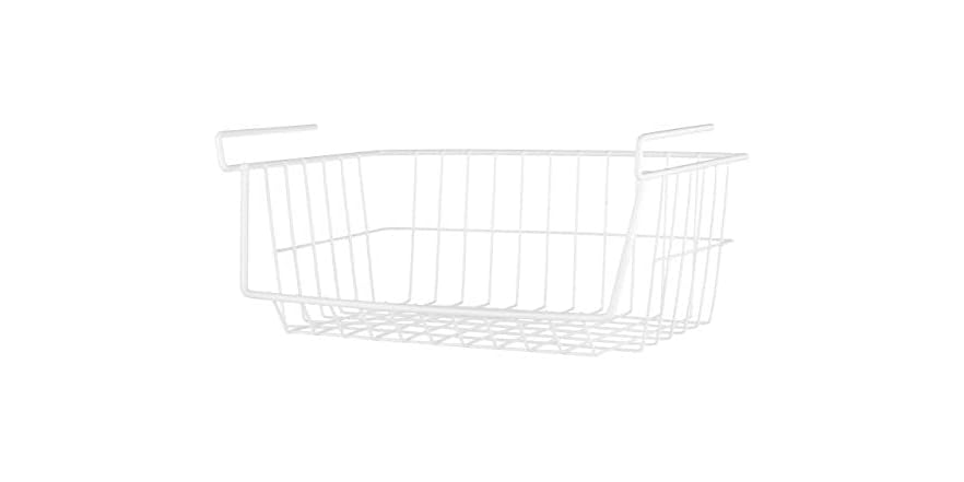 Whitmor White Wire Shelf Basket