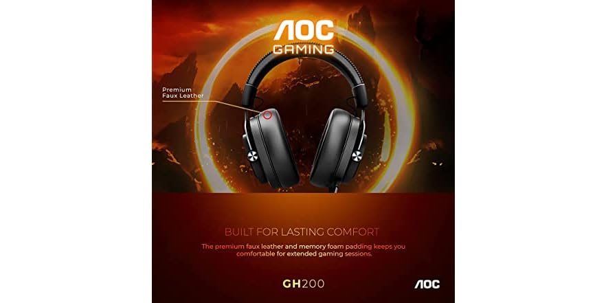 AOC Gaming GH200 Wired Gaming Headset