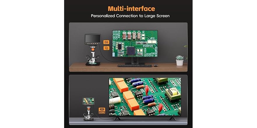12MP 1500X HDMI Digital Coin Microscope with 7'' LCD Screen