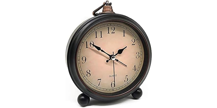 Vintage Retro Analog Alarm Clock, 4"