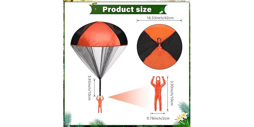 25 PC Kid's Small Parachute Throw Toy