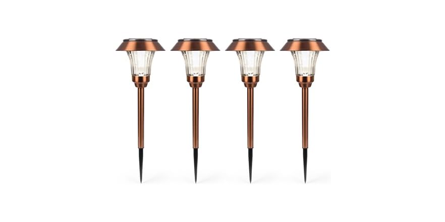 LampLust Copper Solar Pathway Lights