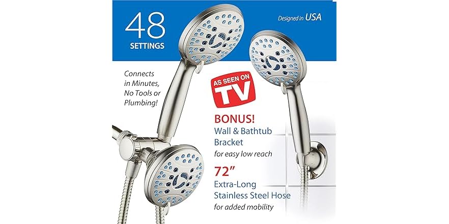AquaCare 3-Way Shower Head