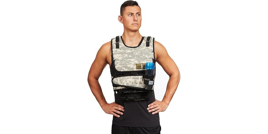 CROSS101 Adj Weighted Vest (50lbs w/ Shoulder Pads)