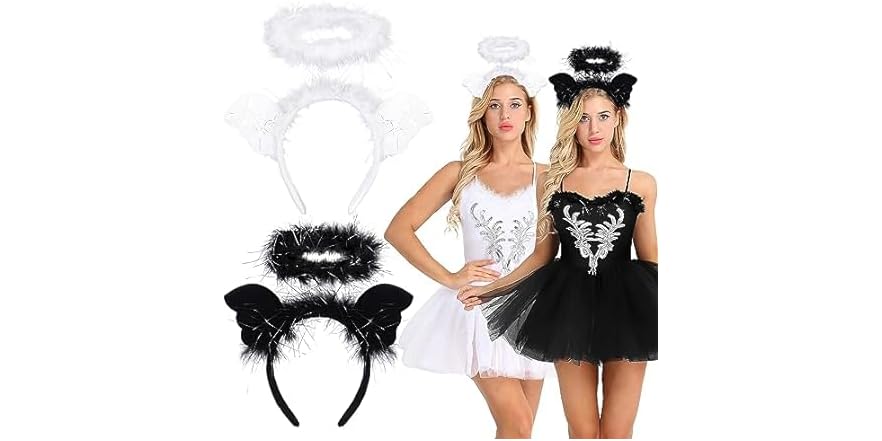 2 PC Halloween Angel Halo Headwear