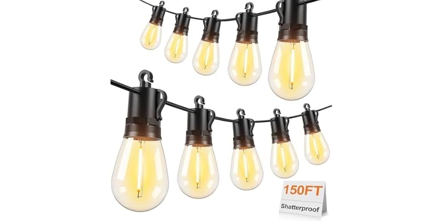 Brightever 150FT Outdoor String Lights