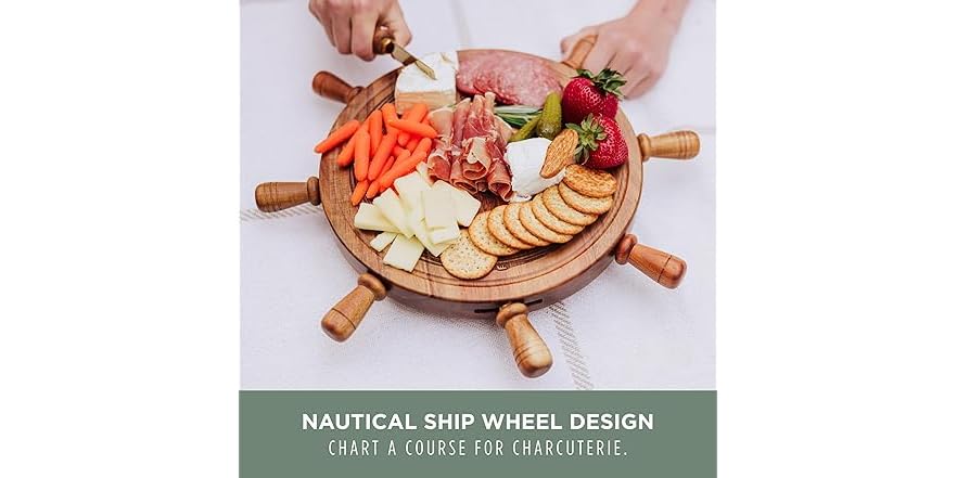 PICNIC TIME Helmsman Lazy Susan Cheese Board