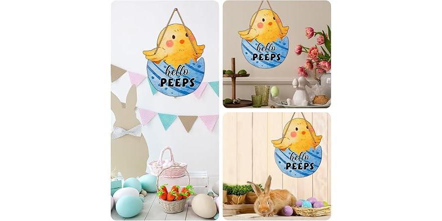 Easter Hello Peeps Door Decorations