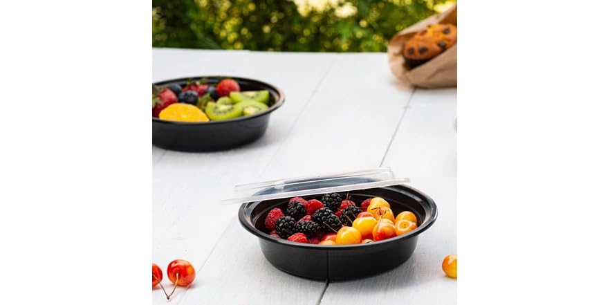 7" Meal Prep Containers W Lids Round