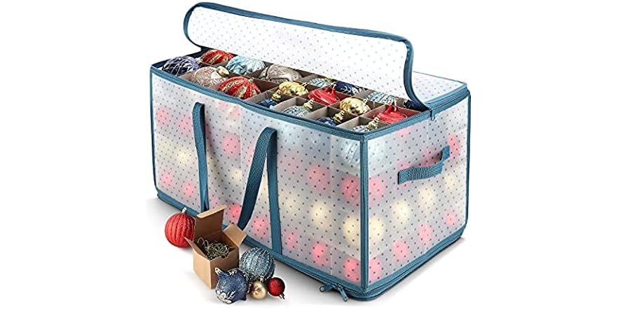 Large Christmas Ornament Plastic Storage Box