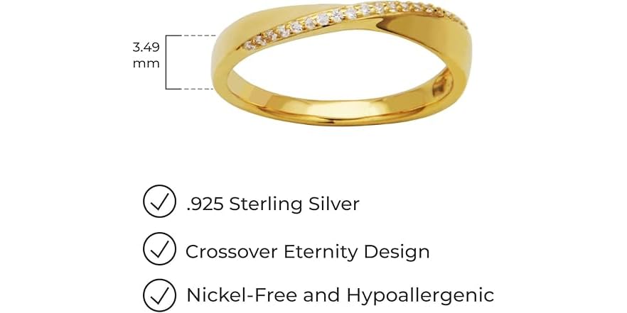 Amazon Essential Crossover Eternity Ring