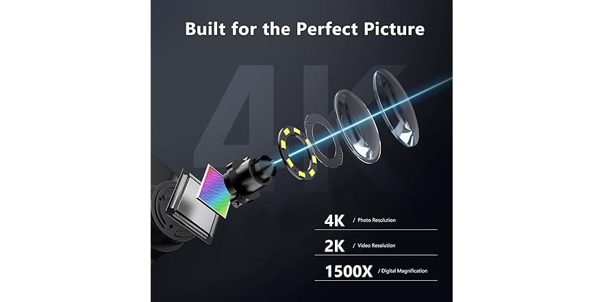 4K 48MP HDMI Digital Coin Microscope with 7" IPS Screen