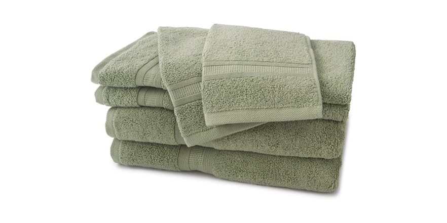 MicroCotton 6-Piece Towel Set - Bamboo