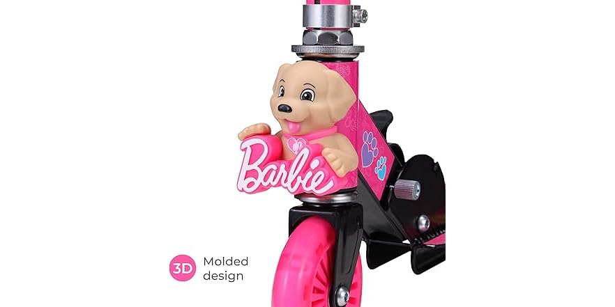 Barbie 2 Wheel Kick Scooter with Light Up Wheels (Open Box)