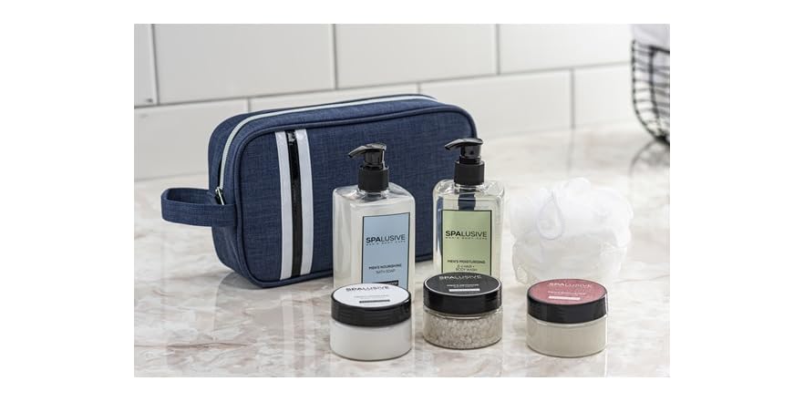 SpaLusive 7PC Set Luxury Spa Gift Set for Men