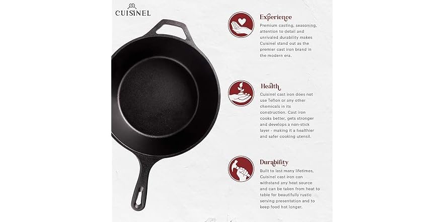 Cuisinel Cast Iron 2-In-1 Multi Cooker Set