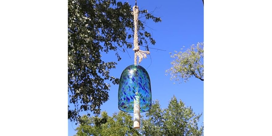 Sunnydaze Natural Melody Wind Bell 7.5" - Blue Freeze