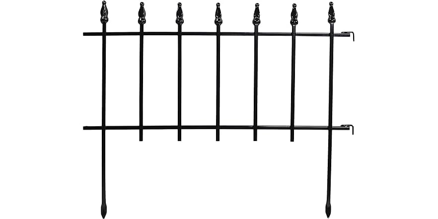 Sunnydaze Roman 5-Panel Steel Wire Border Fence