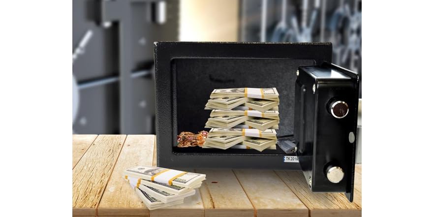 Compact Electronic Safe Box with Mechanical Override