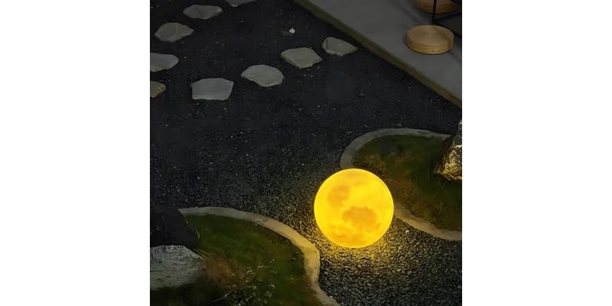 Solar Powered Outdoor Full Moon Lamp
