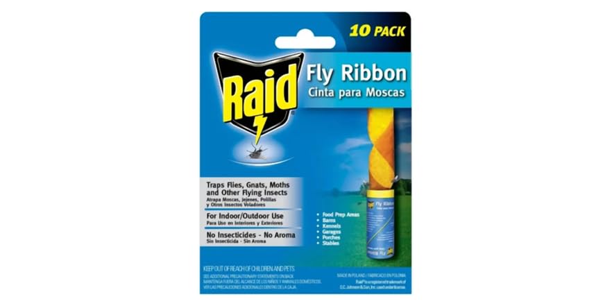 3 Pack Raid® Fly Ribbons, Paper, 10ct