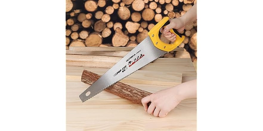 Olympia Tools 15'' hand saw, handsaw 7 TPI