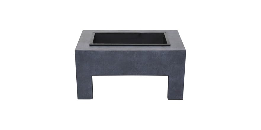 Astella Rectangular Wood Burning Fire Pit
