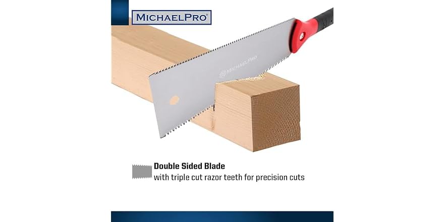 MichaelPro Japanese 10 Inch Double Edge Hand Saw