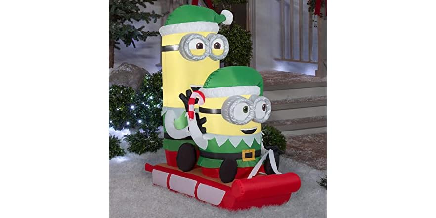 Gemmy Inflatable Minions Sledding Scene