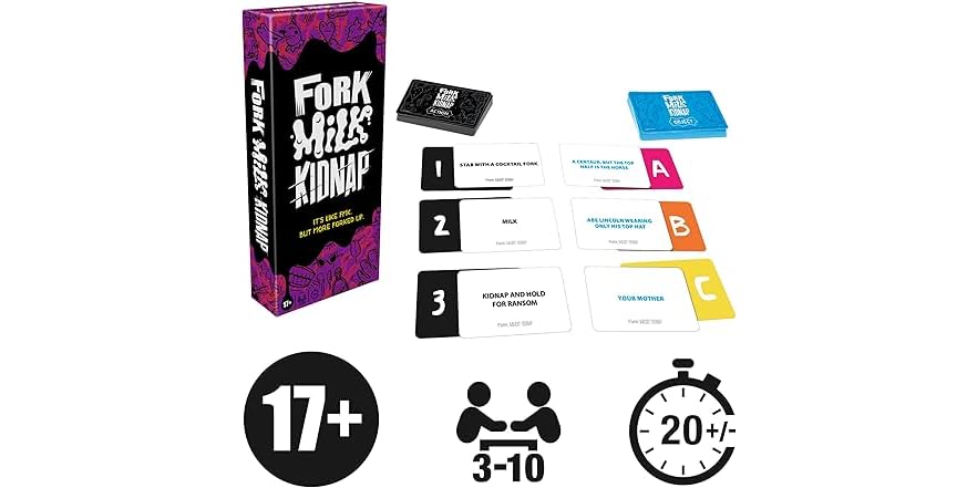 Hasbro Gaming Fork Milk Kidnap Game for Adults