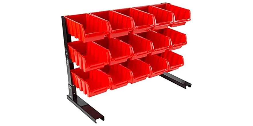 Stalwart 15 Bin Storage Rack Organizer