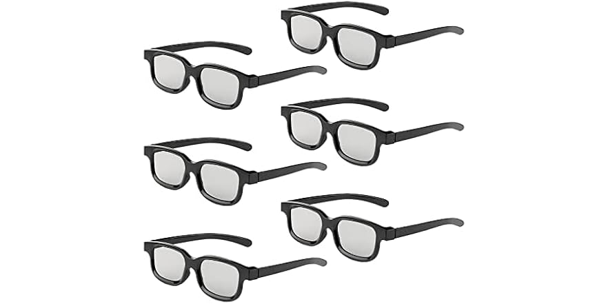 6 Pack 3D Polarized Glasses