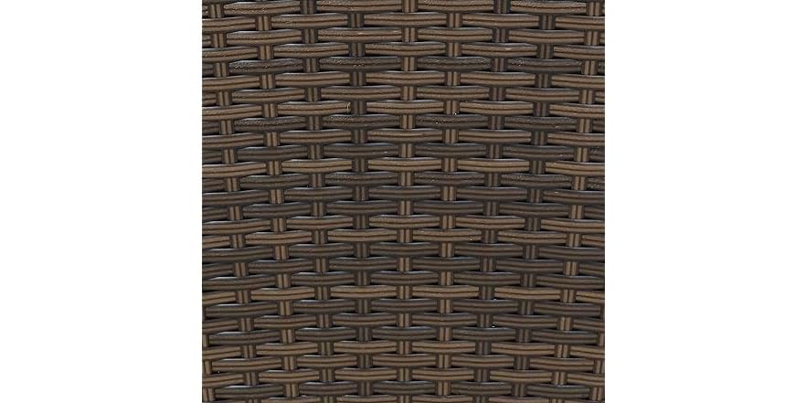 Sunnydaze Set of 2 Square Tall Wicker Planters- Brown
