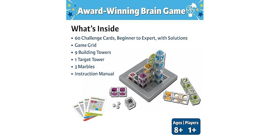 ThinkFun Gravity Maze - Falling Marble Logic Game