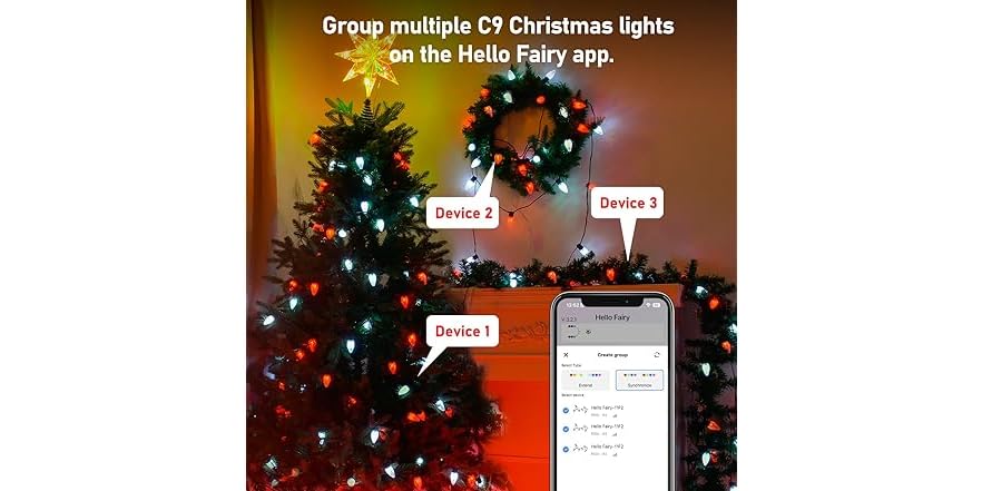 Probro App Programmable C9 LED Christmas Lights
