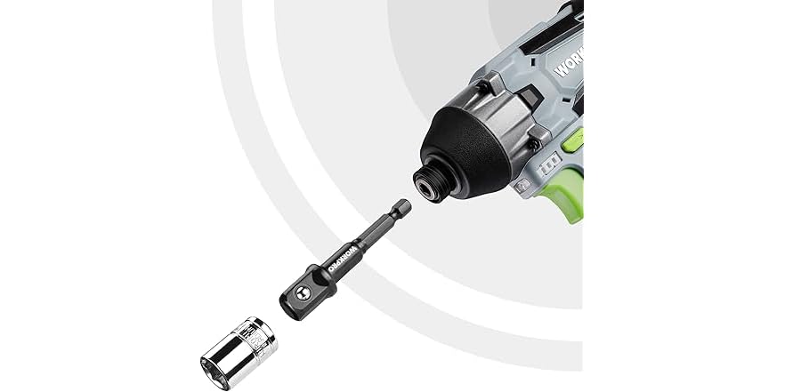 WORKPRO 3-Piece Socket Adapter Extension Set, 1/4, 3/8, 1/2-Inch Drive
