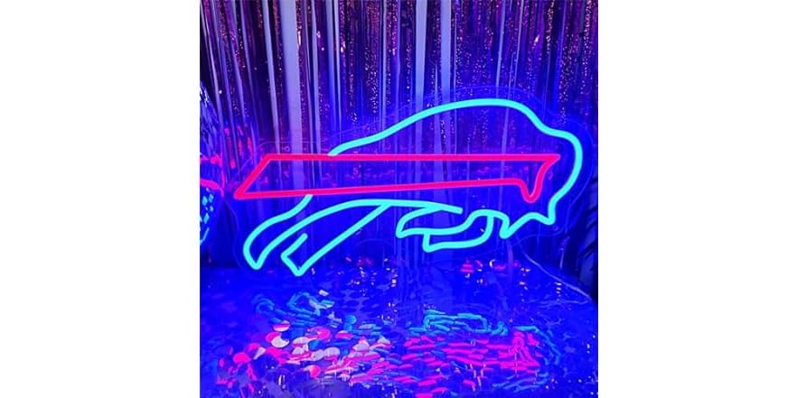 LED Lit Buffalo Bills Wall Decor Sign