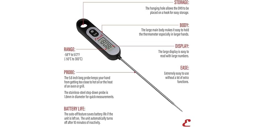 Escali Long Stem Digital Thermometer