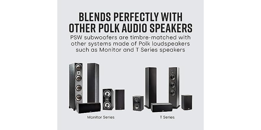(NEW) Polk Audio PSW10 10" 100 Watt Powered Subwoofer