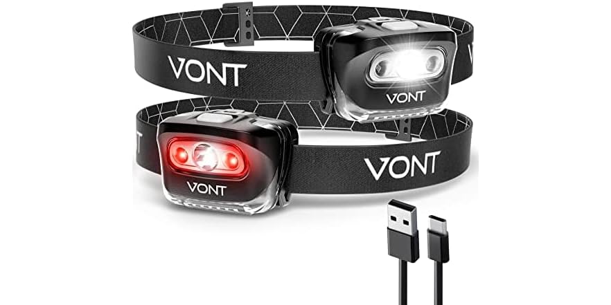 Vont Spark Headlamp(Rechargeable) 2 Pack